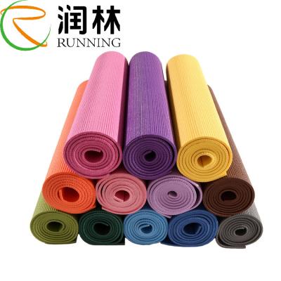 China Gym Fitness High Density Pvc Yoga Mat Black Washable Customizable Logo for sale
