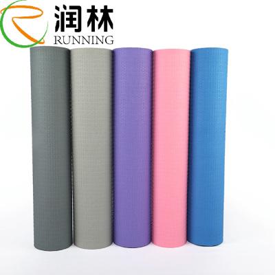 China Cuboid Anti Tears 4mm TPE Pvc Yoga Mat For Gymnastics Pilates for sale