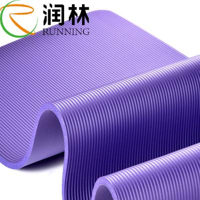China 15 Mm Thickening NBR Yoga Mat Antiskid Exercise Yoga Mat Customized for sale