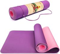 China Exercises TPE Yoga Mat Non Slip Eco Friendly With Carrying Strap for sale