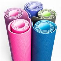 China Double Layer Single Layer Tpe Yoga Mat Custom Logo 6 Mm For Yoga Exercisers for sale