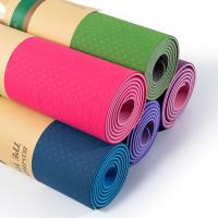 China SPORTS Thick Tpe Yoga Mat Non Slip Logo customized With Strap for sale