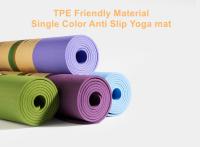 China Home Exercise TPE Yoga Mat Anti Skid ECO Friendly 1830 * 610 * 6mm for sale