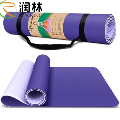 China Compressive Easy TPE Yoga Mat Foldable Shock Absorbing Eco Friendly for sale