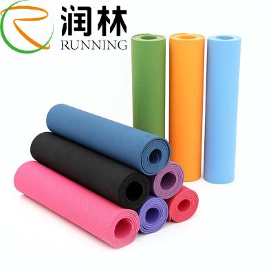 China High Density Exercise Gym TPE Yoga Mat Anti Slip ECO Friendly 3-10mm for sale