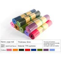 China Gym Pilates Yoga Tpe Rubber Thick Fitness Mat Anti Slip Custom Logo for sale