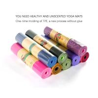 China Gym Pilates Yoga Tpe Rubber Thick Fitness Mat Anti Slip Custom Logo for sale
