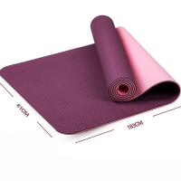 China Customized Printing Tpe Yoga Mat Single Color 6mm For Fitness for sale