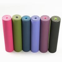 China Customized Printing Tpe Yoga Mat Single Color 6mm For Fitness for sale