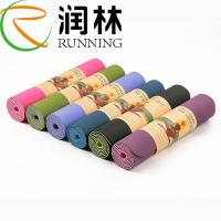 China Customized Printing Tpe Yoga Mat Single Color 6mm For Fitness for sale