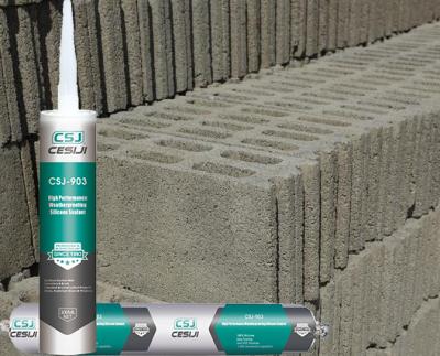 China Roof / Curtain Wall Silicone Weatherproofing Sealant 90 Elastic Recovery Rate for sale