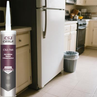 China Grade 0 Mildew Resistant Silicone Sealant For Kitchen Bathroom Sanitary Sealing for sale
