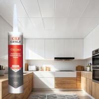 China High-Elastic Acetic Cure Adhesive Sealant 300mL - Compatible with PVC Construction Materials and Steel for sale
