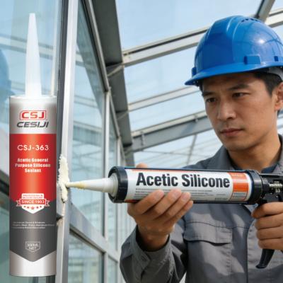 China GP General-Purpose Acetic-Cure Silicone Adhesive Sealant 300mL – Suitable for Bonding and Sealing PVC & Steel Substrates for sale