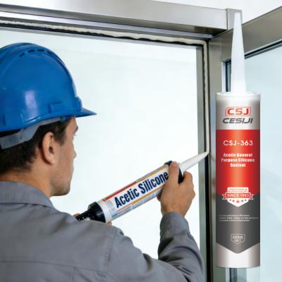 China GP General-Purpose Acetic-Cure Silicone Sealant 300mL for Bonding and Sealing PVC and Steel for sale