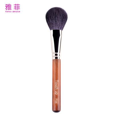 China F06 Customize Logo Animal Hair Makeup Brushes Fluffy Large Blusher Brush SGS Certified for sale