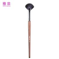 China TOUCH UP 09 Professional Custom Goat Hair Fan Makeup Brush Precision Highlight Contour Nose Eye Shadow Wood Handle for sale