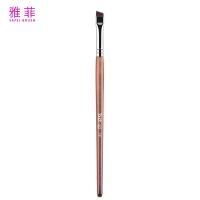 China TOUCH UP 19 Custom LOGO Fine Thin Vegan Eyebrow Eyeliner Makeup Brush Wooden Handle for sale