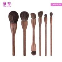 China Soft And Dense Bristles Animal Hair Brush Angled Design Suitable For Detailed Tasks Requiring Gentle Touch And Precision for sale