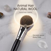 China Handmade Goat Hair Eyeshadow Blending Brush Cruelty-Free Precision Eye Makeup Applicator with Sustainable Wooden Handle for sale