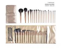 China 15PCS Natural Animal Hair Makeup Brush Set Ultra Soft Bristles Strong Powder Pickup Face Contour Highlight for sale