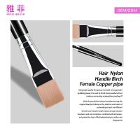 China Animal Hair Makeup Brushes Medium Tongue Shaped Classic Sable Hair Blending Brush Customizable Size Color and Logo Available for sale