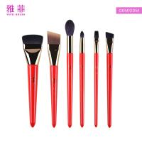 China Animal Hair Makeup Brushes Medium Tongue Shaped Classic Sable Hair Blending Brush with Custom Handle Size Weight and Color Options for sale