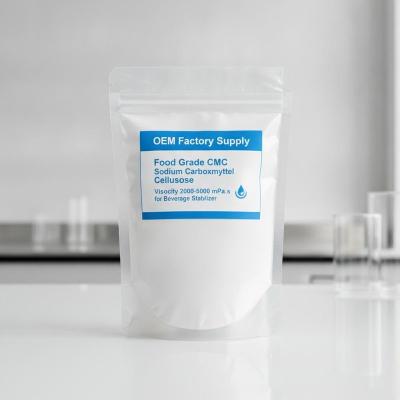 China OEM Factory Supply Food Grade CMC Sodium Carboxymethyl Cellulose Viscosity 2000-5000 mPa.s for Beverage Stabilizer for sale