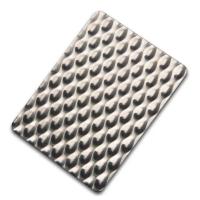 China 16 Gauge 10 Gauge Embossed Stainless Steel Plate 410 310 ASTM Lentil Flower for sale