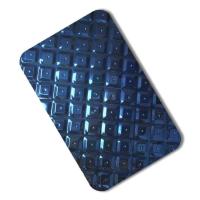 China 6mm Checkered Stainless Steel Plate For Door Thickness 0.8mm Pvd Water Ripple Stamped Hotel for sale