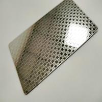 China AMS 5507 5mm Stainless Steel Plates Hairline Stone Pattern for sale