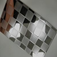 China AMS 5507 5mm Stainless Steel Plates Hairline Stone Pattern for sale