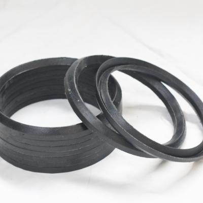 China Black NBR FKM Fabric V-Seal 140*160 for Hydraulic Cylinder Piston Rod with Oil and High Temperature Resistance for sale