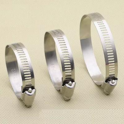 China SS 304 Stainless Steel Hose Clamp with Worm Gear Drive - Adjustable 1/4