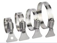 China 304 316 Stainless Steel Hose Clamp American Type 1/4 Inch 8-16mm Diameter Range Industrial Grade for sale