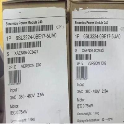 China SINAMICS G120 PM 240 Power Module Unfiltered with Integrated Braking Chopper 6SL3224-0BE17-5UA0 100% New and Original for sale