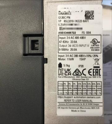 China SINAMICS G120C PN 11.0KW FILA Rated Power 6SL3210-1KE22-6AF1 Frequency Converter for sale