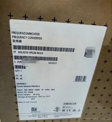 China 6SL3210-1PE28-8UL0  SINAMICS PM240 2 IP20 FSE U 400V 45kW  Air-cooled Power Modules 100% New Original Have in Stock for sale