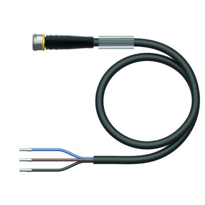 China 100% New Original Turck PKG3M-2/TEL 6625058 M8 3Pin Straight Female Sensor Cable 2M PVC Cordset Actuator Connection Cable Stock for sale