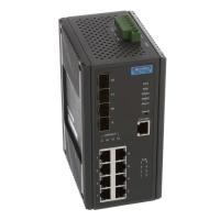China EKI-7712G-4FPI-AE Wide Temp Industrial PoE Switch DIN Rail Mount for sale