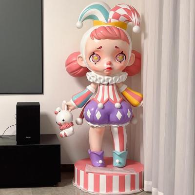 China Factory Custom Modern Design Famous Indoor Interior Fiberglass POP Mart Sculpture Resin for Indoor Home Decor Customized Size for sale