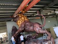 China Custom Large-Scale Lion Fiberglass Sculptures - Public Art Spaces, Garden Landscapes, Zoos, Shopping Malls, Plaza Installation Art for sale