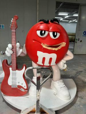 China Cartoon M&M's Character Trendy Toy - Red M&M's Doll, Color-Selectable, Floor Decoration Sculpture Model for Customer Stores for sale
