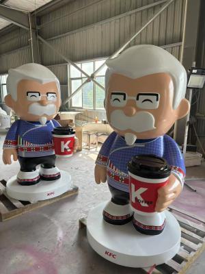 China KFC FRP Sculptures - Corporate Image IP for Chain Store Check-in Dolls for sale