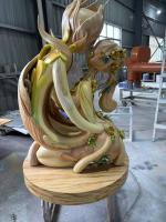 China Designed by modern artists, these are 3D-printed FRP (Fiberglass Reinforced Plastic) sculptures with a retro style and wood-grain imitation finish. They are ideal for check-in spots in plazas, parks, for sale