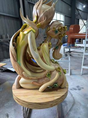 China Designed by modern artists, these are 3D-printed FRP (Fiberglass Reinforced Plastic) sculptures with a retro style and wood-grain imitation finish. They are ideal for check-in spots in plazas, parks, for sale