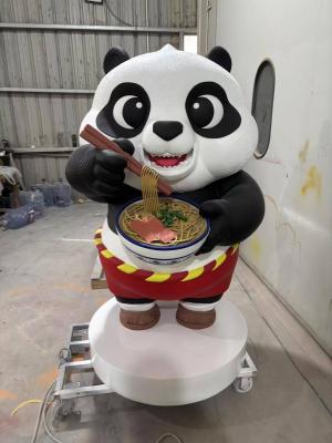 China Panda Doll Sculpture for Noodle Shops, F&B Stores, Milk Tea & Coffee Shops - IP Check-in Decor & Welcome Ornament for Entrance for sale
