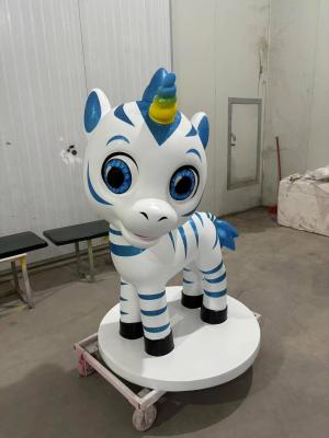China Zebra - Unicorn Sculpture: Cute Cartoon FRP Sculpture, Ornament for Stores, Restaurants, Shopping Malls, Kindergartens and Children's Parks for sale