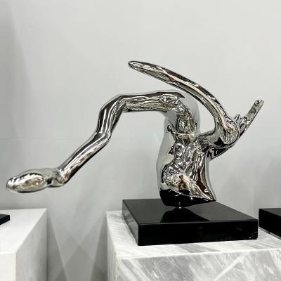China Custom Stainless Steel Sculpture in 304 or 316 Stainless Steel for Indoor & Outdoor Decoration with Customizable Size for sale