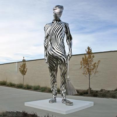 China Customizable Durable Stainless Steel Sculpture for Indoor & Outdoor Metal Statue Decor for sale